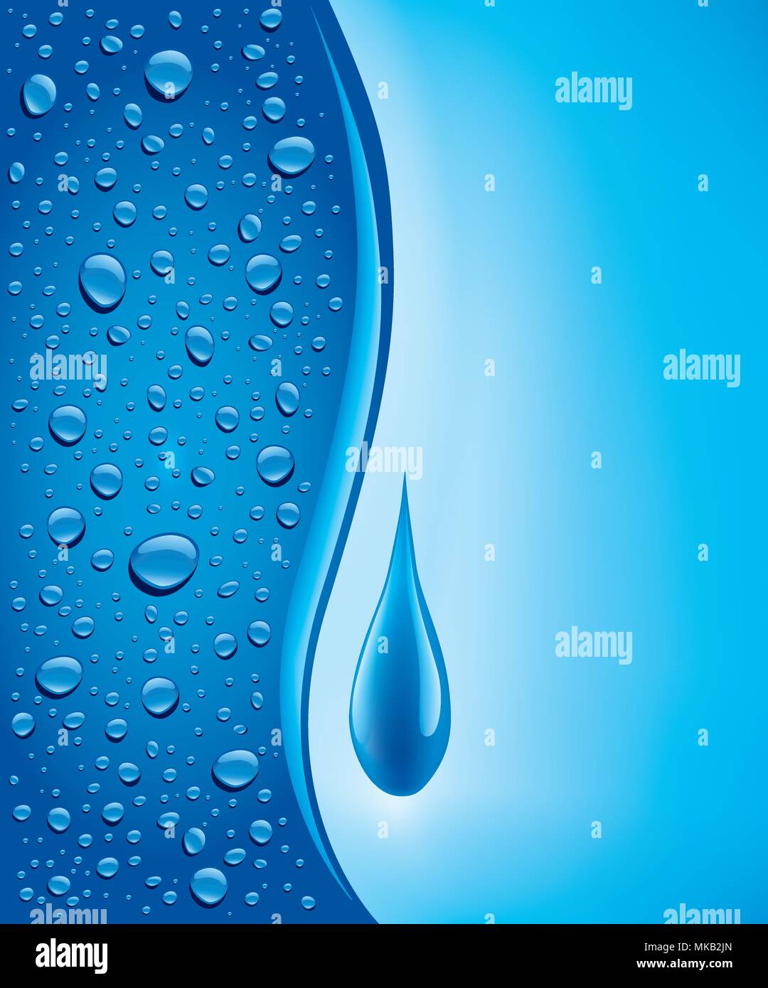 Transparent water drop on text Stock Vector Images - Alamy