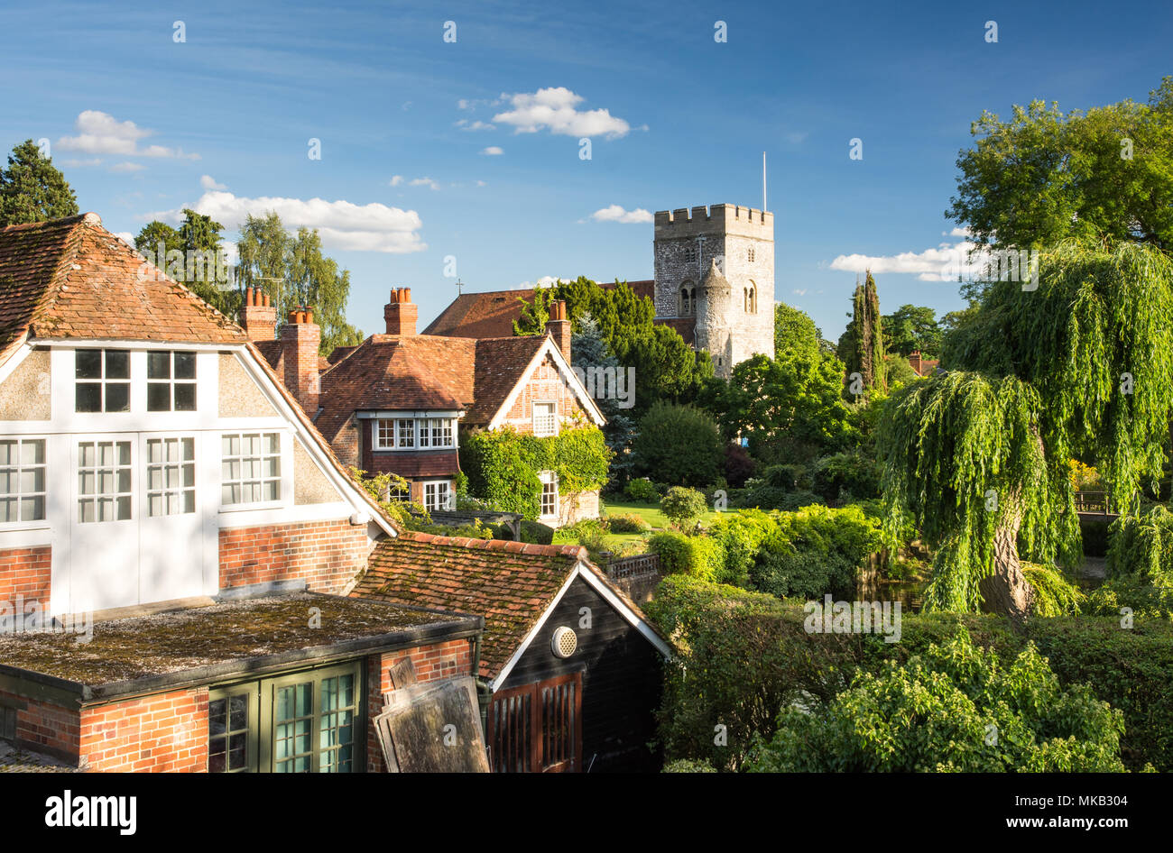 England Oxfordshire Goring On Thames Church Stock Photos & England ...