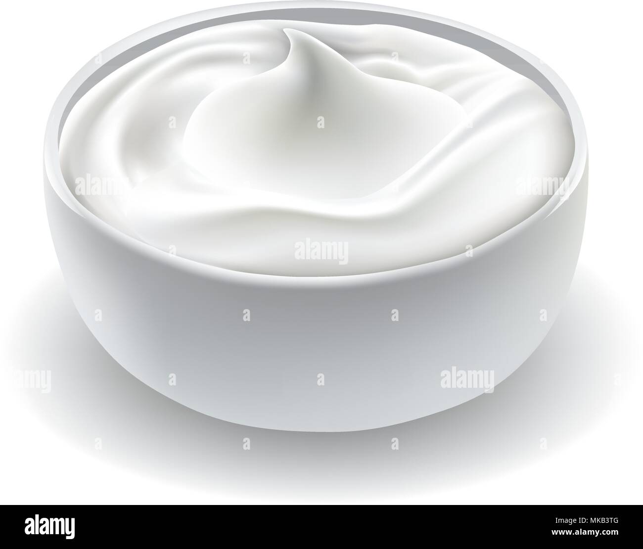 Whipped cream dessert bowl Stock Vector Images - Alamy