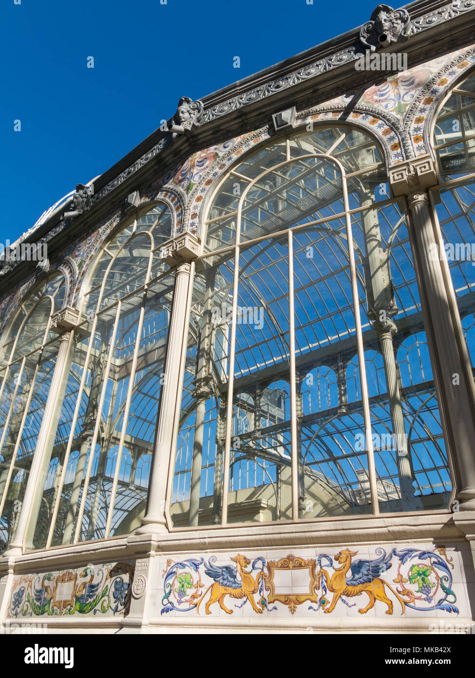 Crystal Palace (Palacio de cristal) in Retiro Park in Madrid, Spain ...