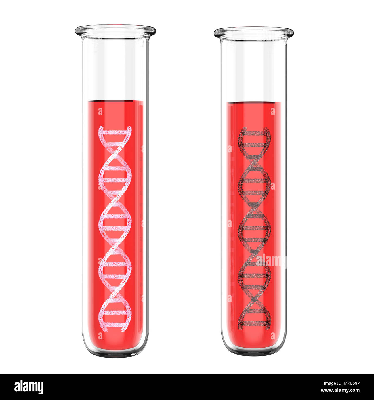 3d rendering dna helix in test tube isolated Stock Photo - Alamy