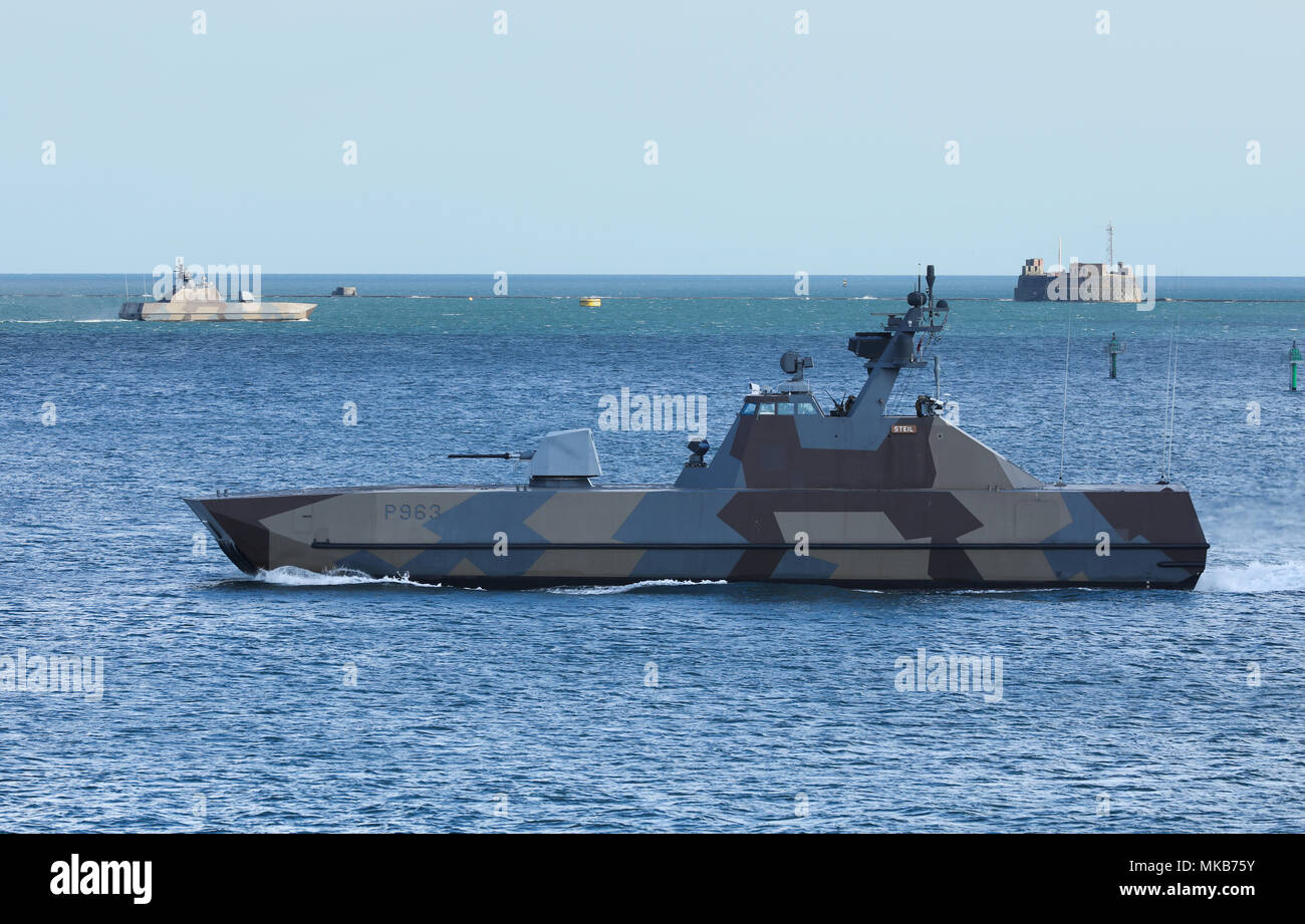 KNM Steil a Skjold class 'Missile Fast Patrol Boat' of the Norwegian ...