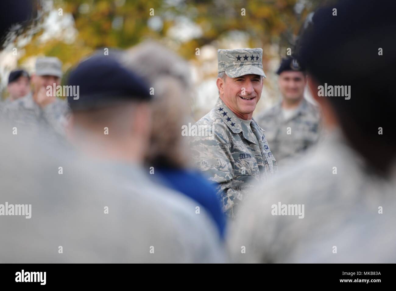 Chief of Staff of the Air Force, Gen. David L. Goldfein, speaks to ...