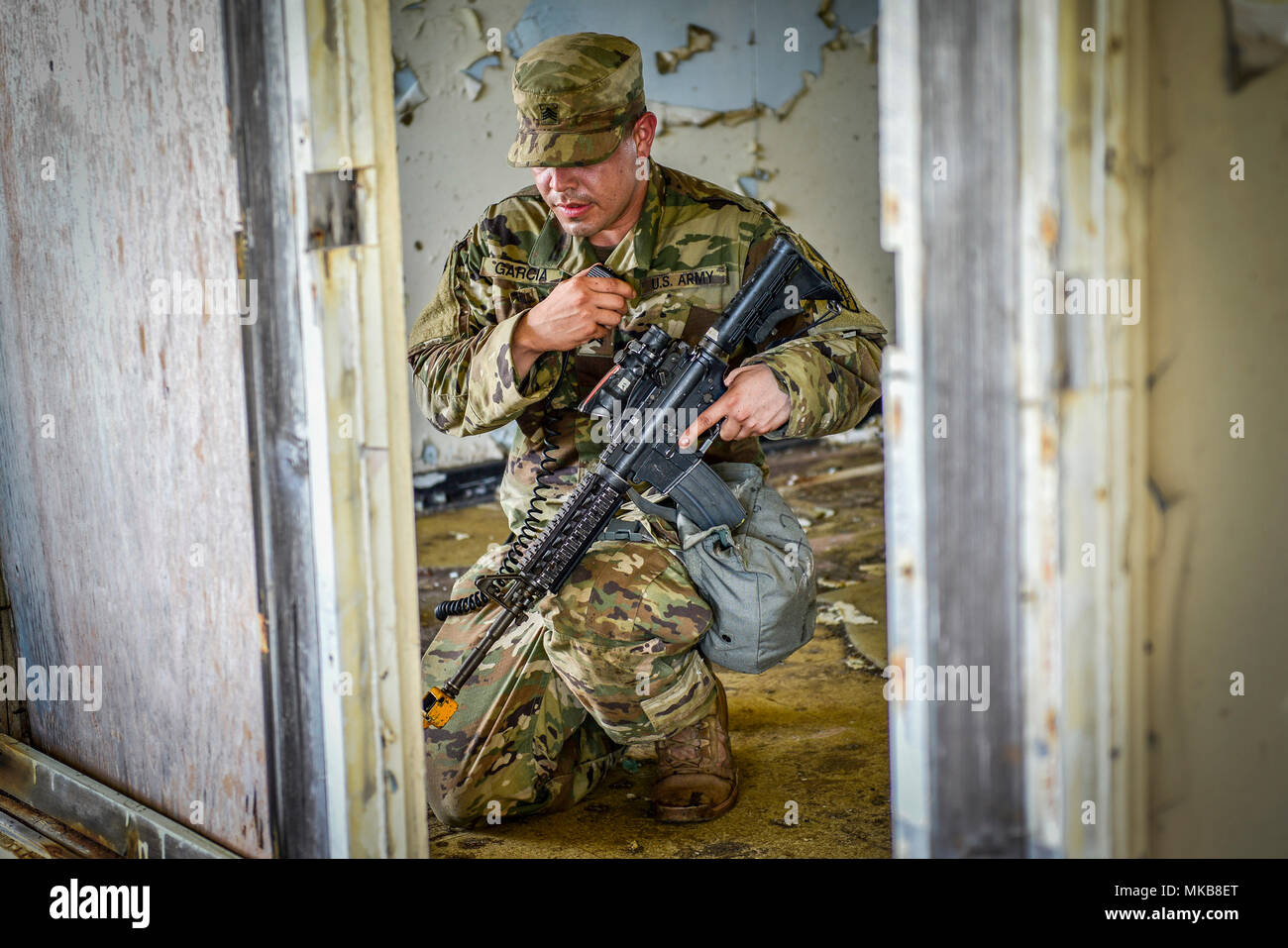 U.S. Army Sgt. Eduardo Garcia, a team leader with 3rd Platoon, 58th ...