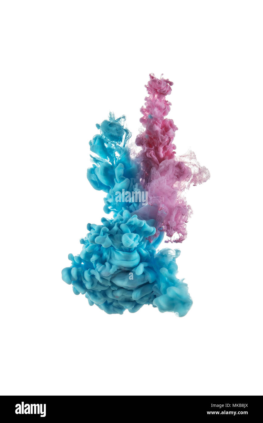 color splashes of ink Stock Photo - Alamy
