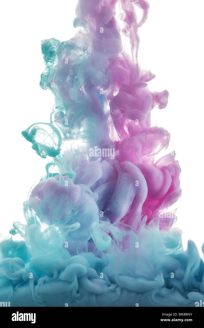 color splashes of ink Stock Photo - Alamy