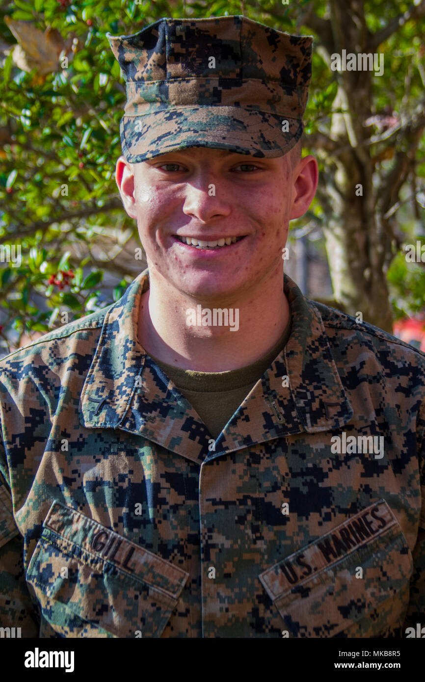 MARINE CORPS BASE QUANTICO, Virginia -- Marine Pfc. Austin D. Gill, a ...