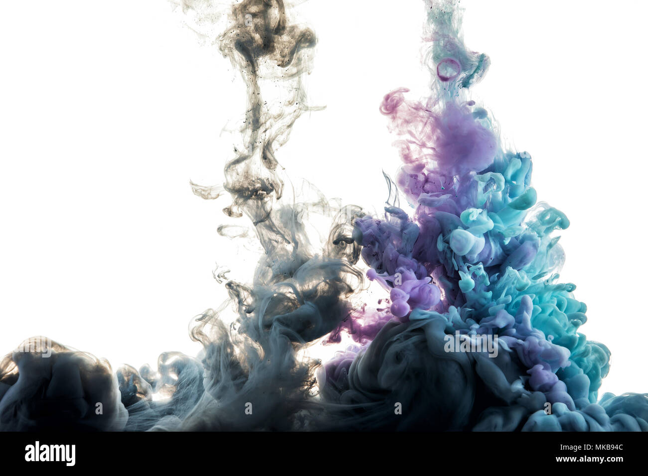 color splashes of ink Stock Photo - Alamy