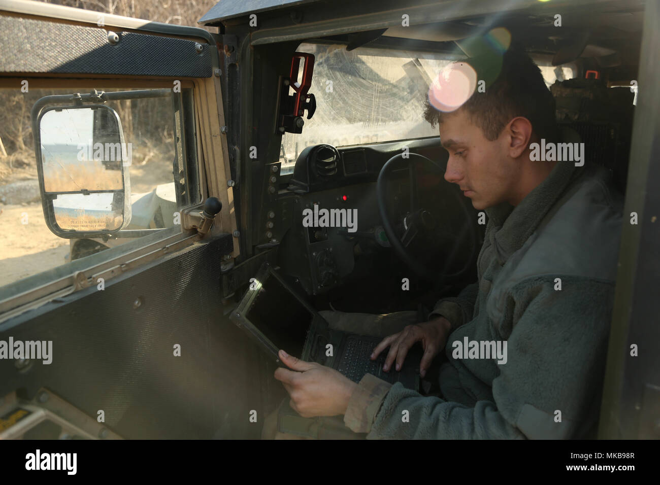 US Army Spc. Joshua Malcomb, assigned to 2nd Battalion, 4th Field ...