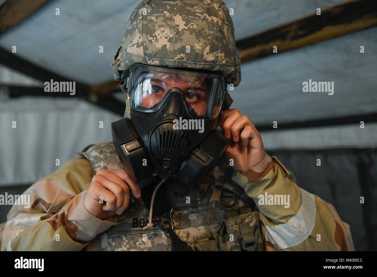 Airman 1st Class Derrick Bone, a member of the 66th Security Forces ...