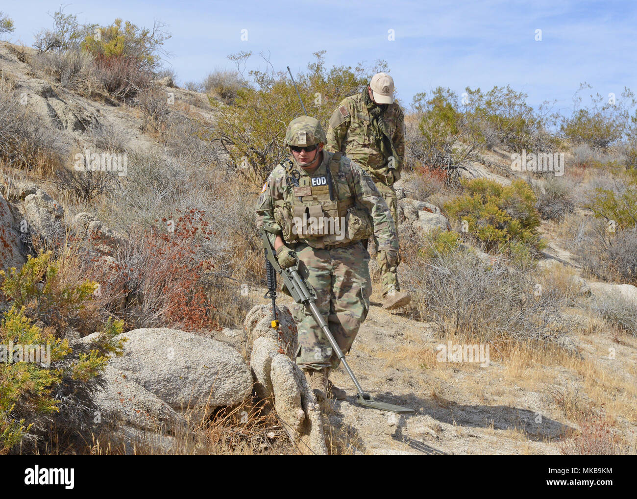 A U.S. Army Explosive Ordnance Disposal Soldier from Fort Irwin ...