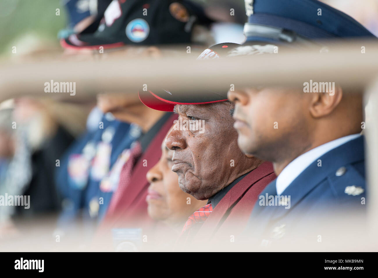 Tuskegee Airmen attending Air Force BMT Graduation Stock Photo - Alamy
