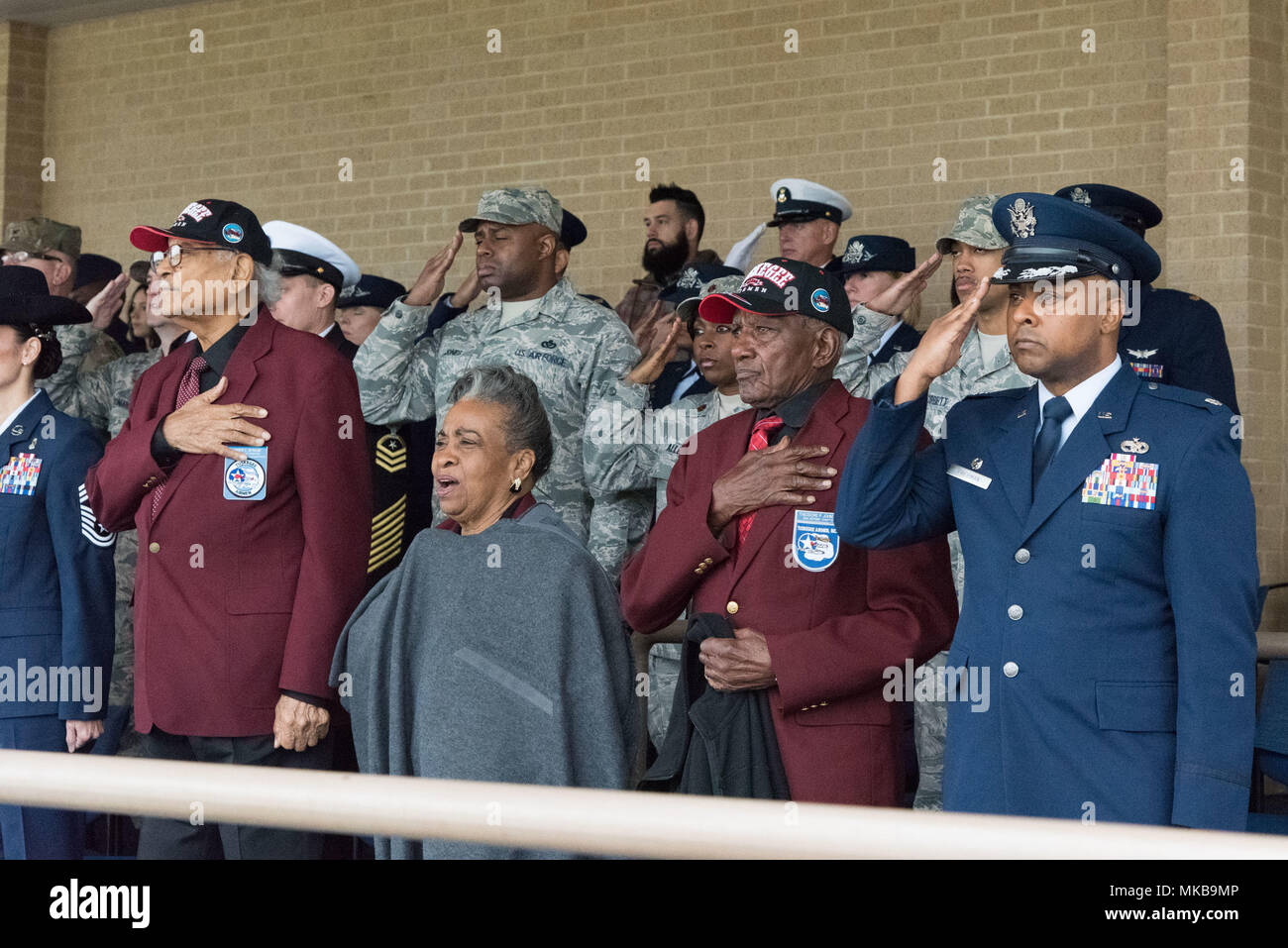 Tuskegee Airmen attending Air Force BMT Graduation Stock Photo - Alamy