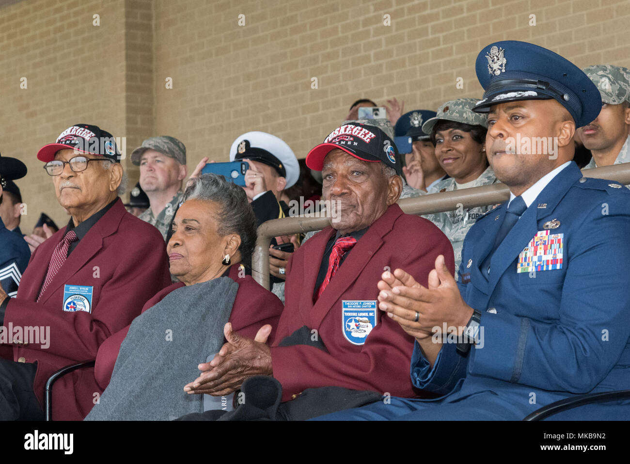 Tuskegee Airmen attending Air Force BMT Graduation Stock Photo - Alamy