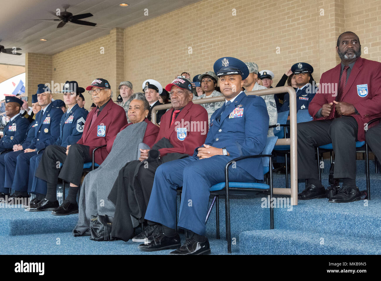 Tuskegee Airmen attending Air Force BMT Graduation Stock Photo - Alamy