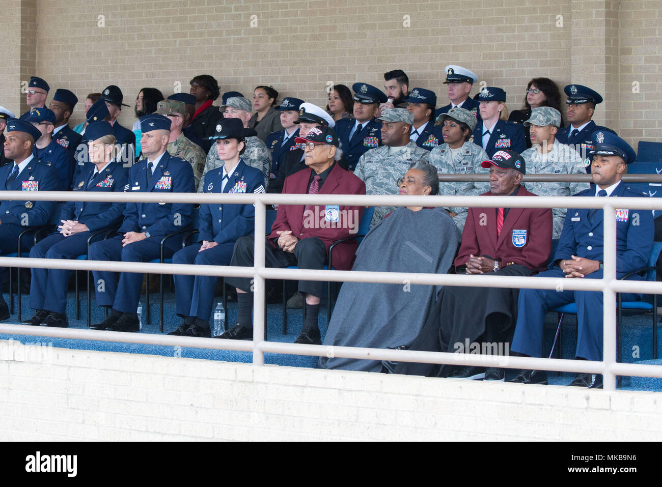 Tuskegee Airmen attending Air Force BMT Graduation Stock Photo - Alamy