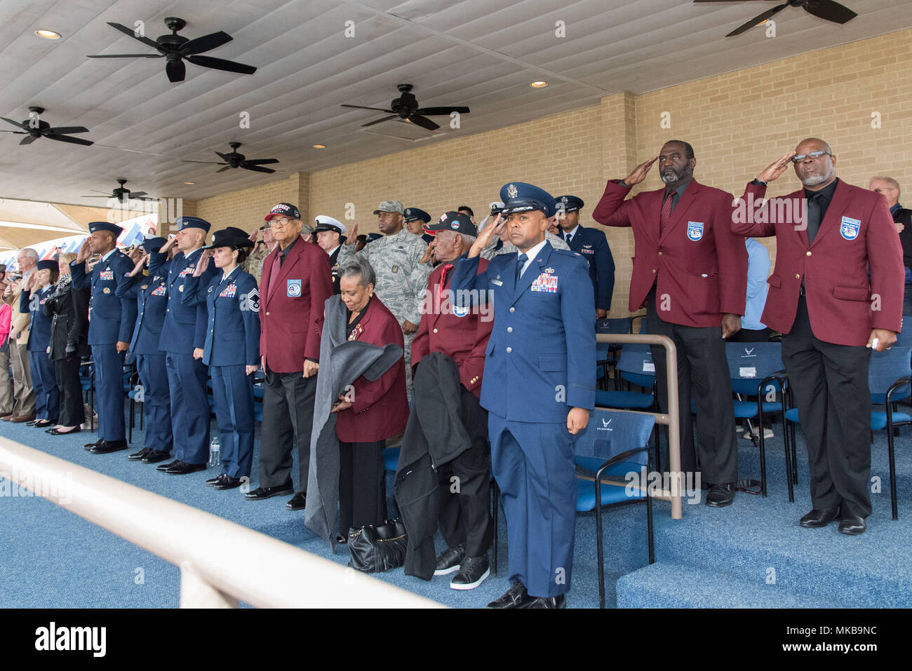 Tuskegee Airmen attending Air Force BMT Graduation Stock Photo - Alamy