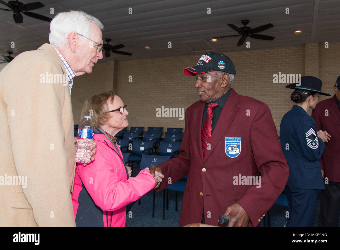 Tuskegee Airmen attending Air Force BMT Graduation Stock Photo - Alamy