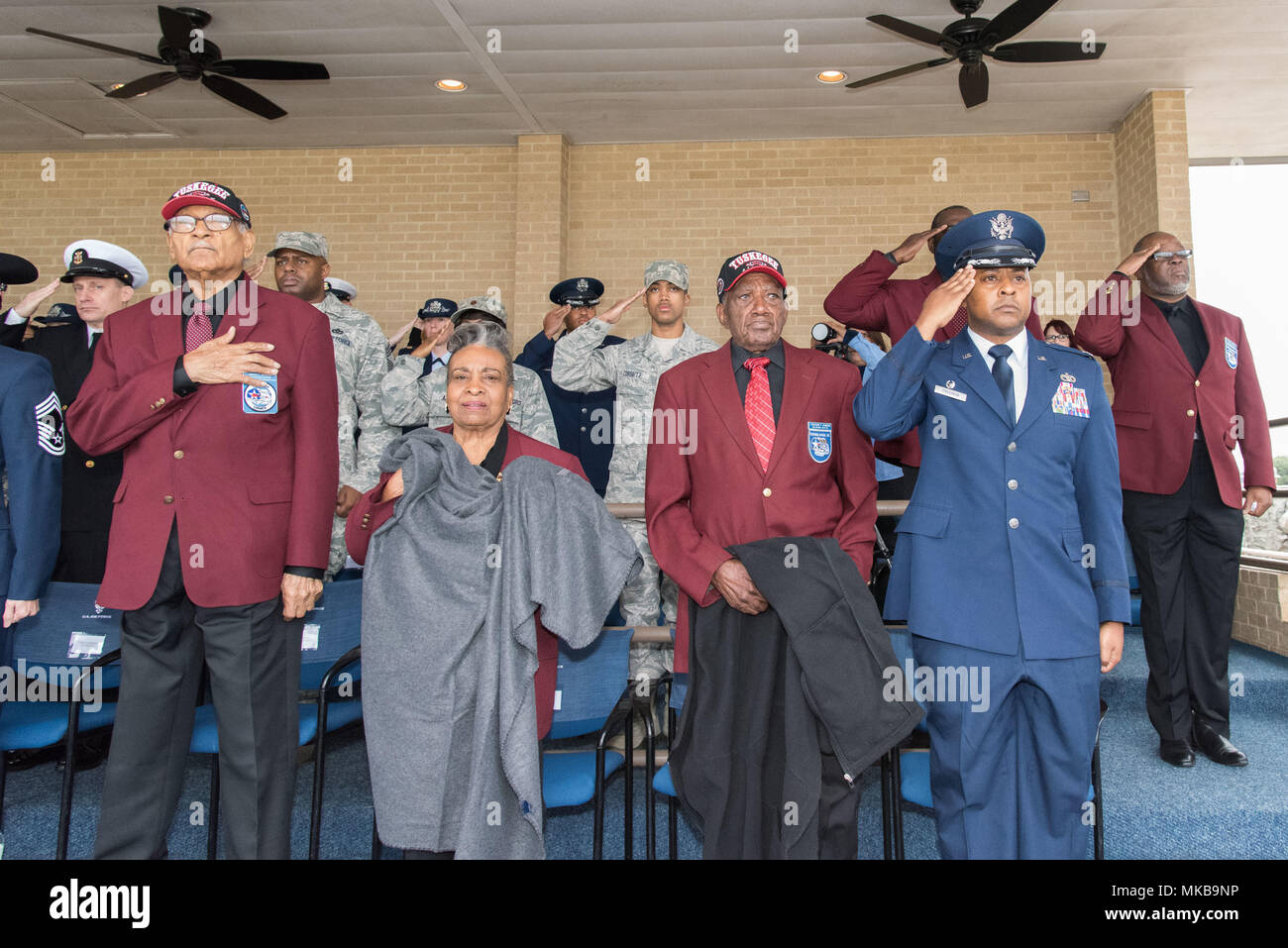 Tuskegee Airmen attending Air Force BMT Graduation Stock Photo - Alamy