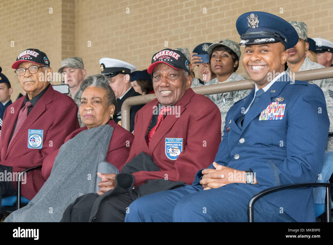 Tuskegee Airmen attending Air Force BMT Graduation Stock Photo - Alamy