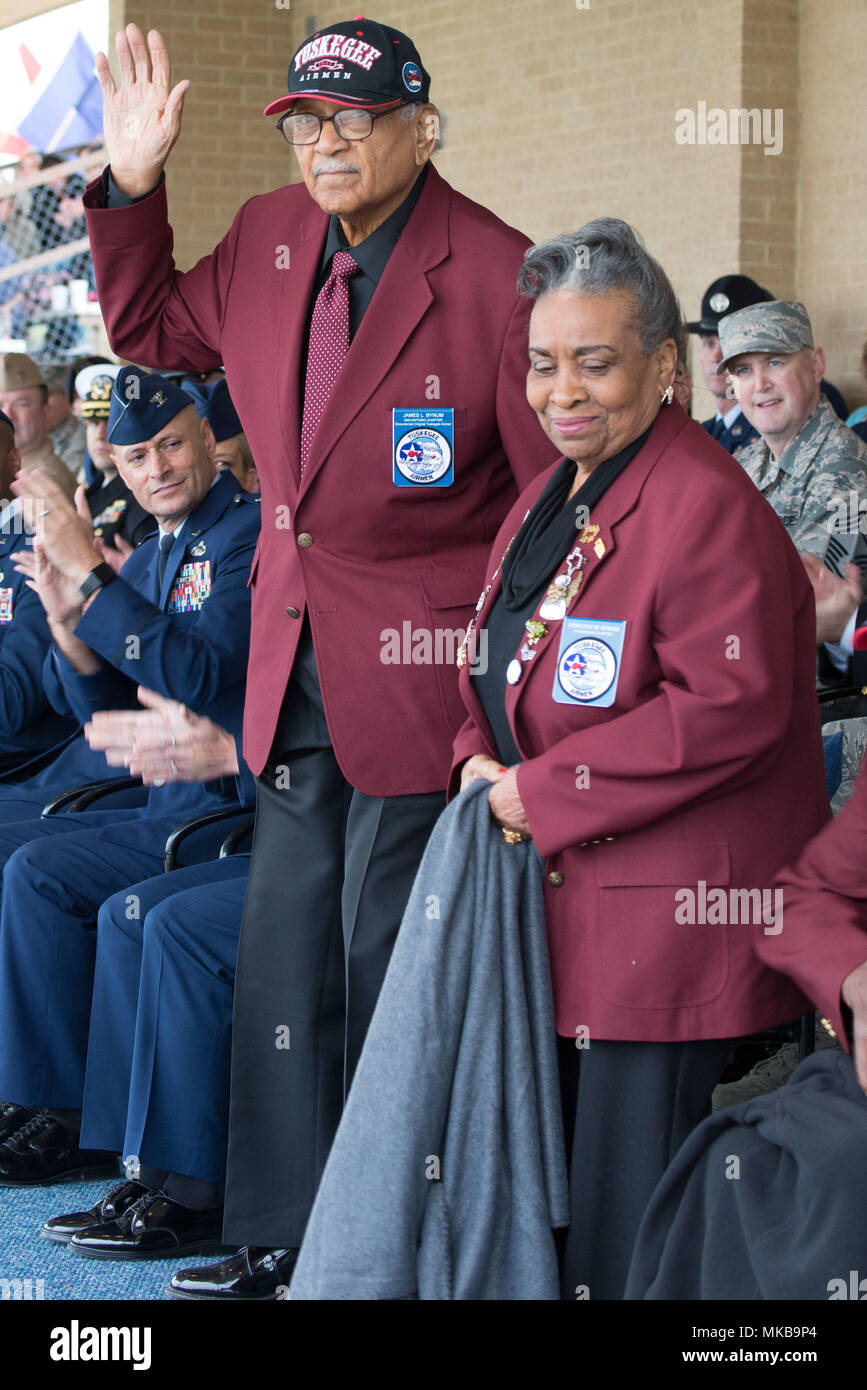 Tuskegee Airmen attending Air Force BMT Graduation Stock Photo - Alamy