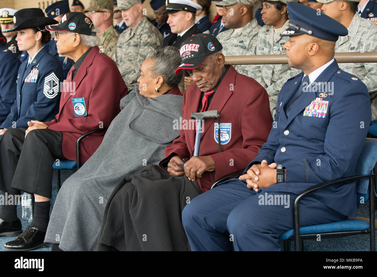 Tuskegee Airmen attending Air Force BMT Graduation Stock Photo - Alamy