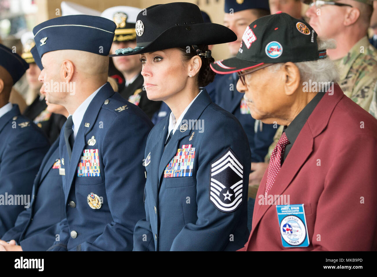 Tuskegee Airmen attending Air Force BMT Graduation Stock Photo - Alamy