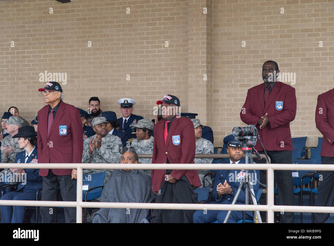 Tuskegee Airmen attending Air Force BMT Graduation Stock Photo - Alamy