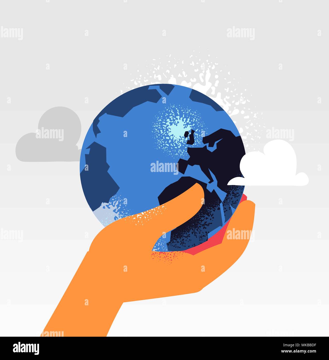 The control of planet earth in one hand Stock Vector Image & Art - Alamy