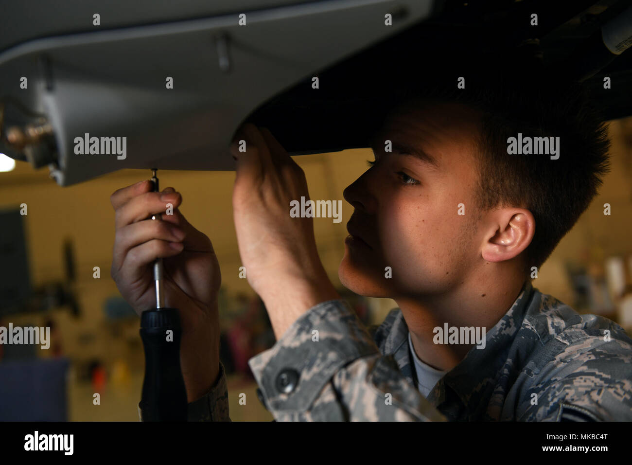 Airman 1st Class Chase, 432nd Aircraft Maintenance Squadron avionics ...