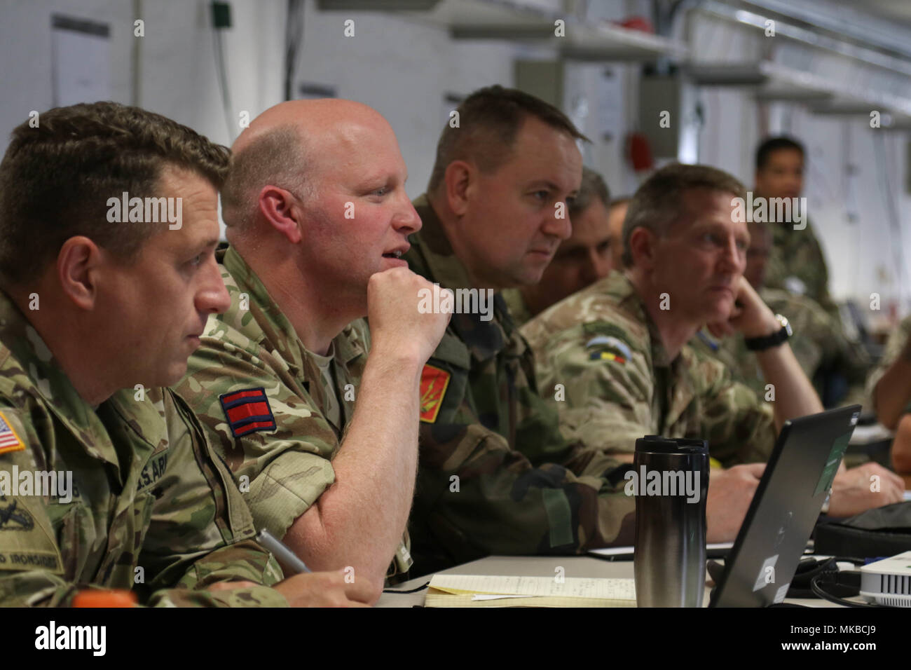 (from left to right) U.S. Army Lt. Col. Marv King, United Kingdom Lt ...