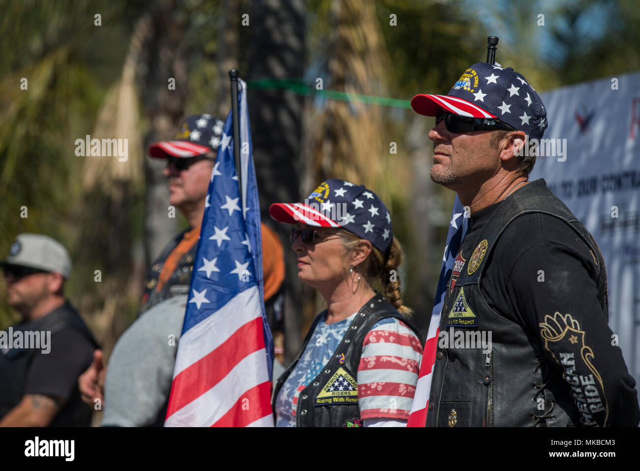 Patriot Guard Riders attend a smart home dedication ceremony in Vista ...