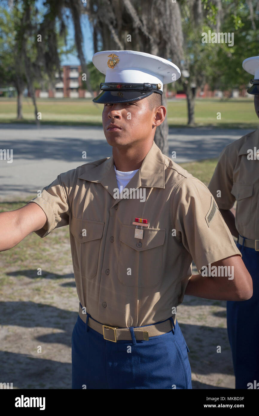 Pfc. Sergio Cano, honor graduate for Platoon 3032, Kilo Company, 3rd ...