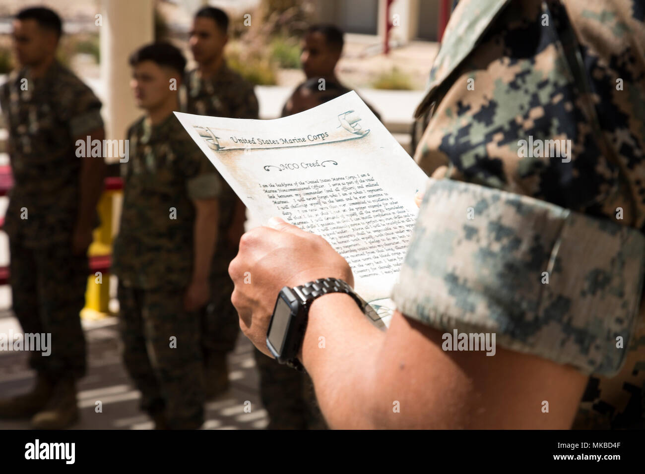 Newly promoted U.S. Marine Corps corporals assigned to Marine Corps Air ...