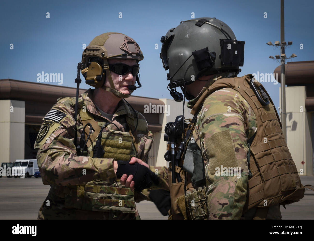Secretary of the Air Force Heather Wilson thanks Staff Sgt. Nicholas ...