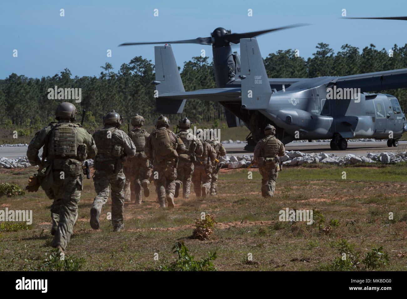 A joint special operations force of Special Tactics operators from the ...