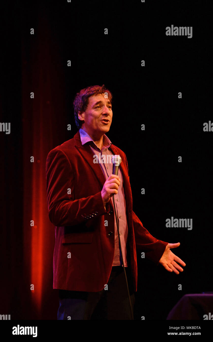 Mark Steel comedian broadcaster and newspaper columnist performs his ...