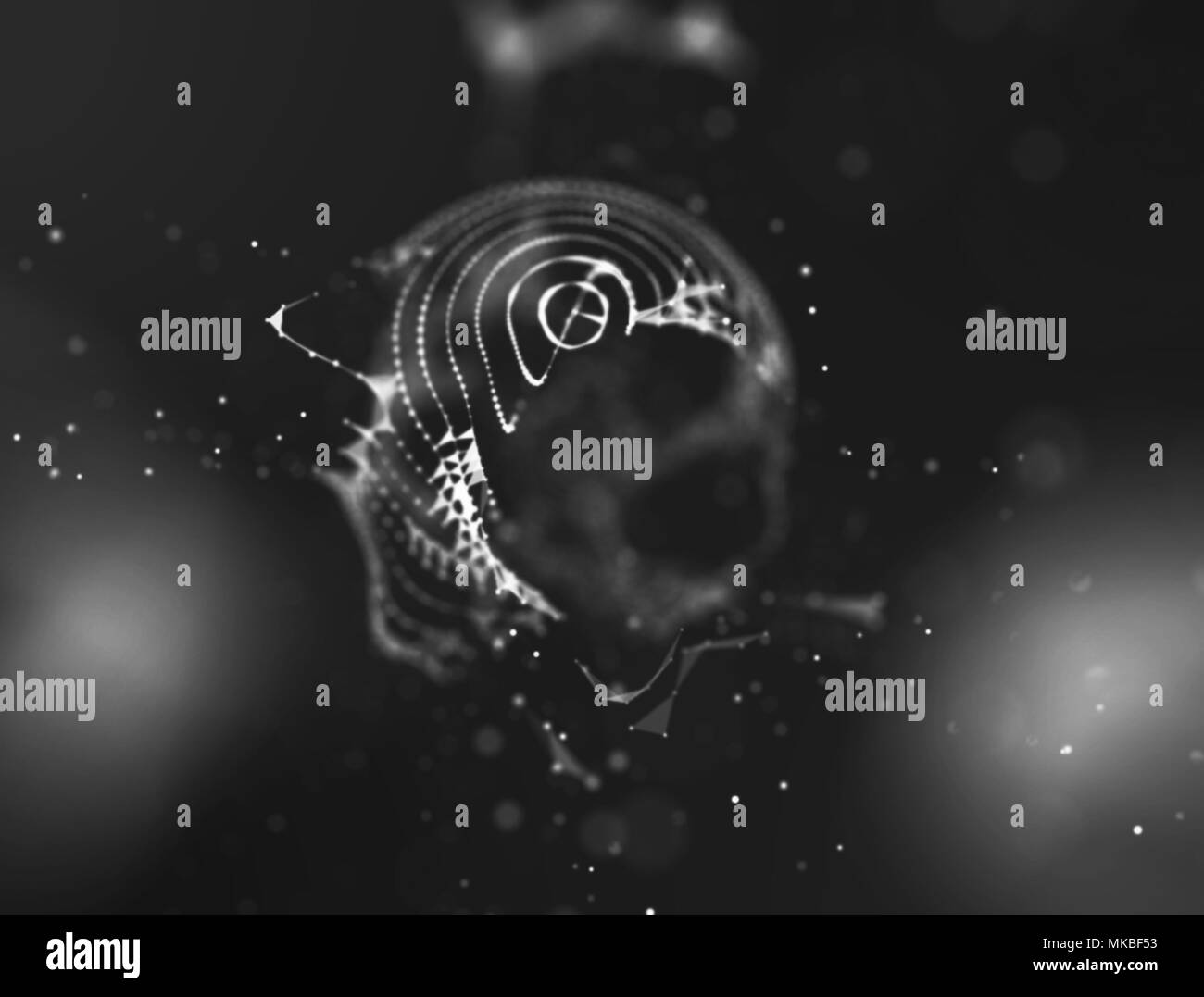 Big Data Visualization Background 3d Illustration Cyber Background Line And Dot Surface Big