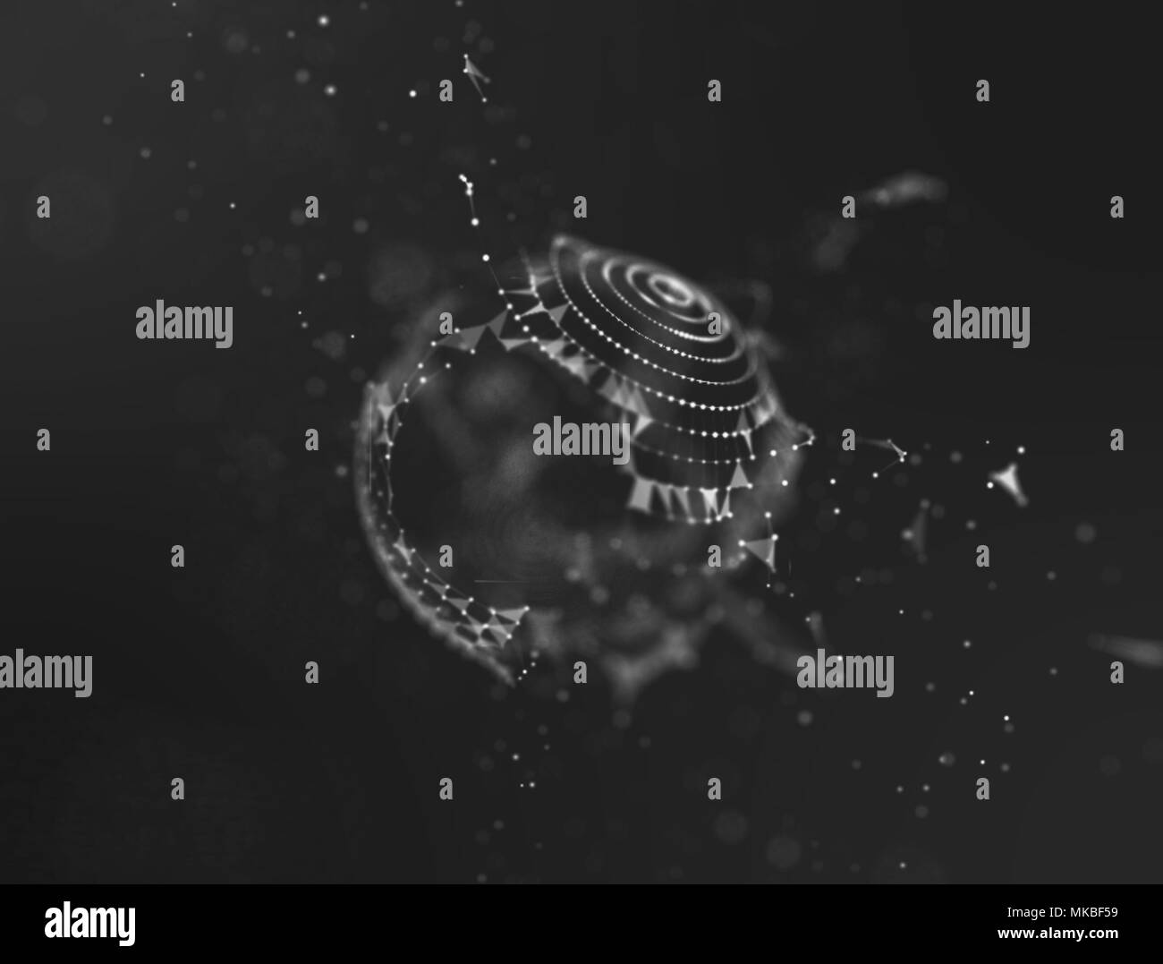 Big Data Visualization Background 3d Illustration Cyber Background