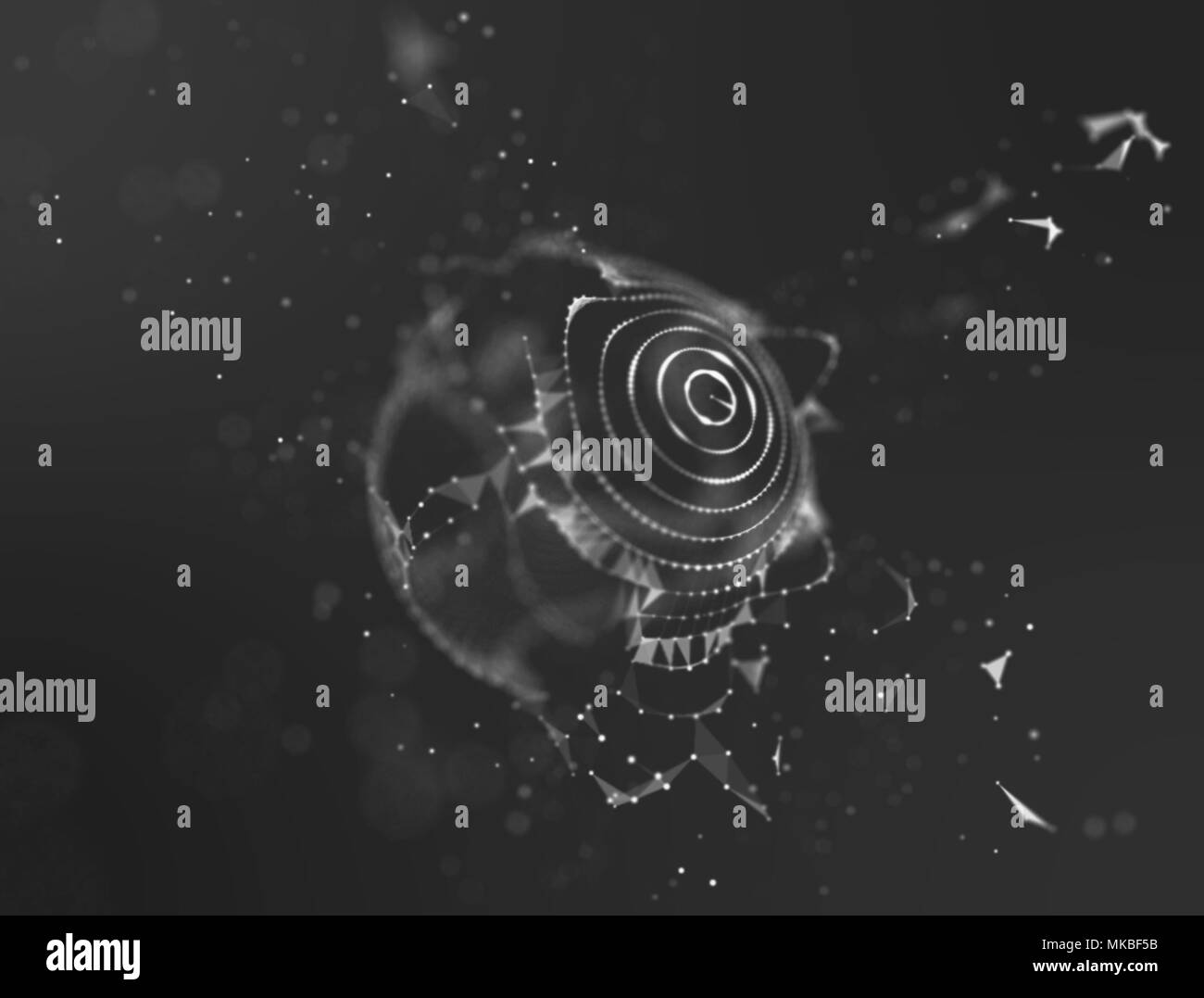 Big Data Visualization Background 3d Illustration Cyber Background