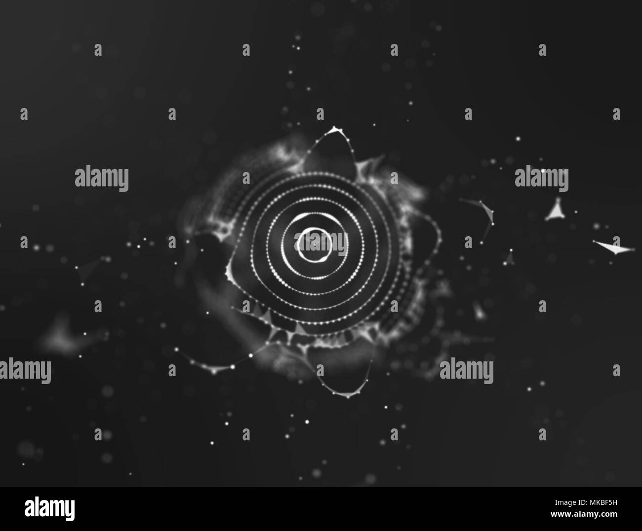 Big Data Visualization Background 3d Illustration Cyber Background Line And Dot Surface Big