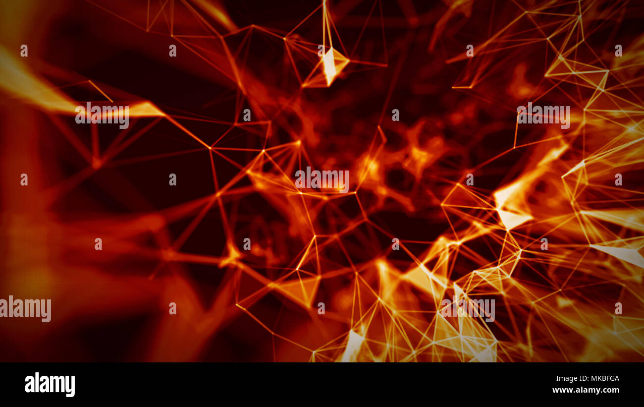 Abstract Fire red Geometrical Background ..Futuristic technology style ...