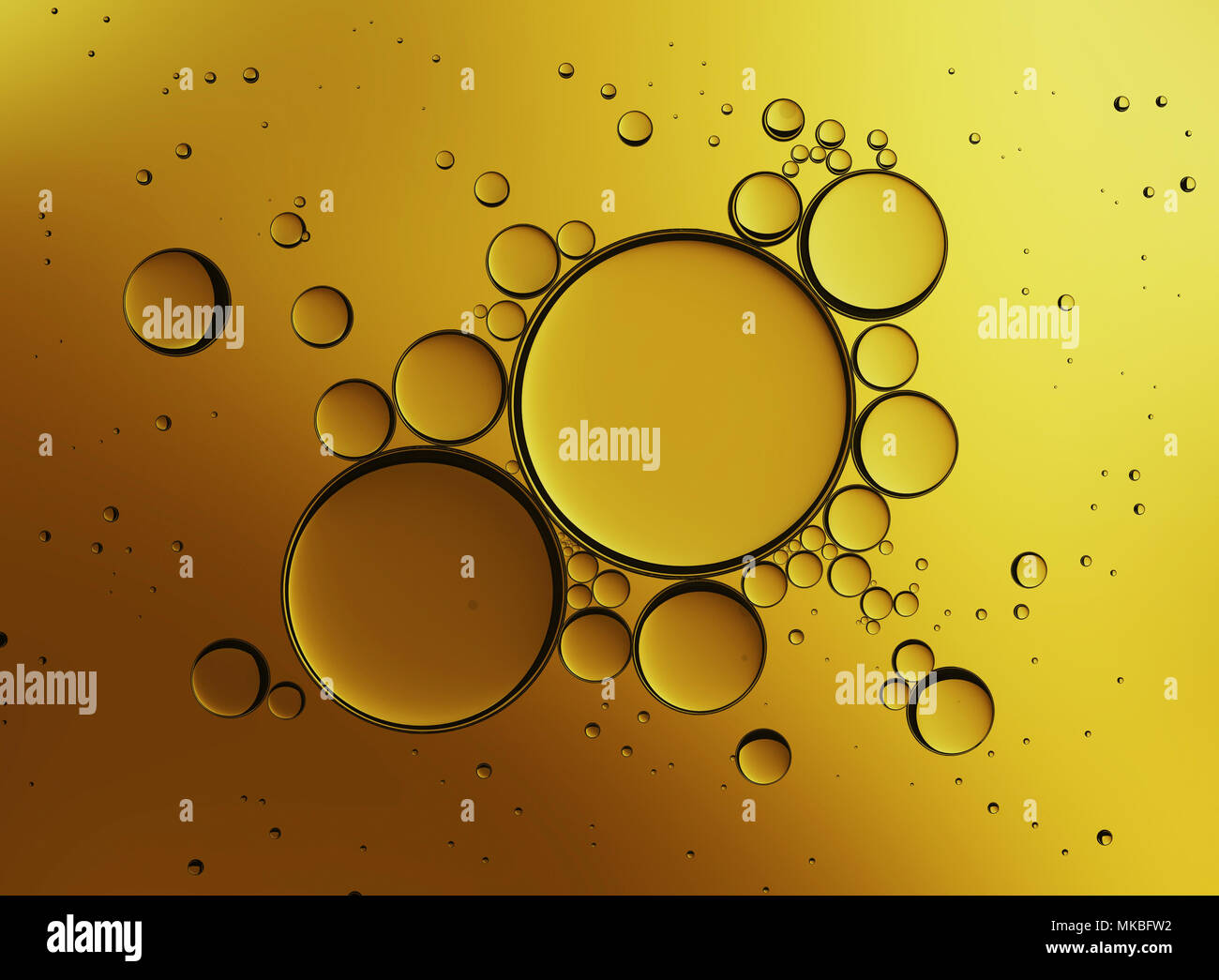 Oil Bubbles Isolated on White Background, Closeup Collagen Emulsion in ...