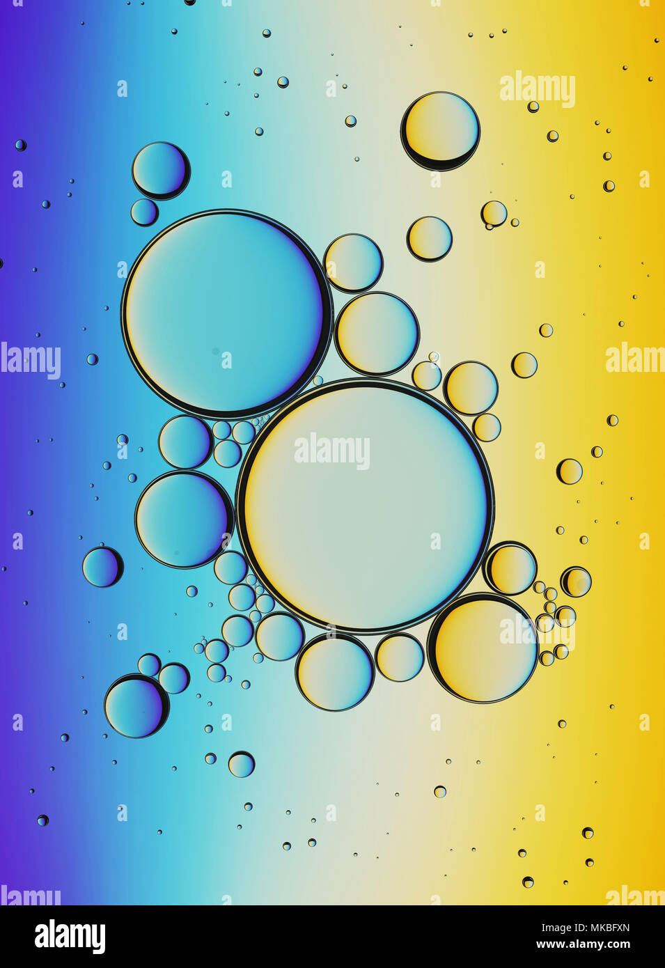 Oil Bubbles Isolated on White Background, Closeup Collagen Emulsion in ...