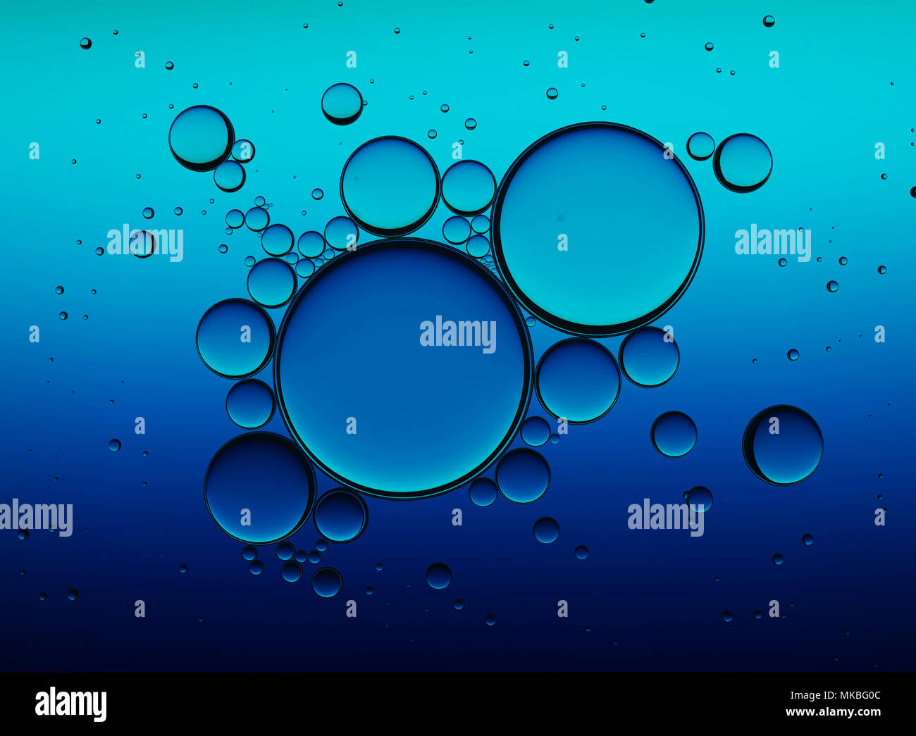 Oil Bubbles Isolated on White Background, Closeup Collagen Emulsion in ...