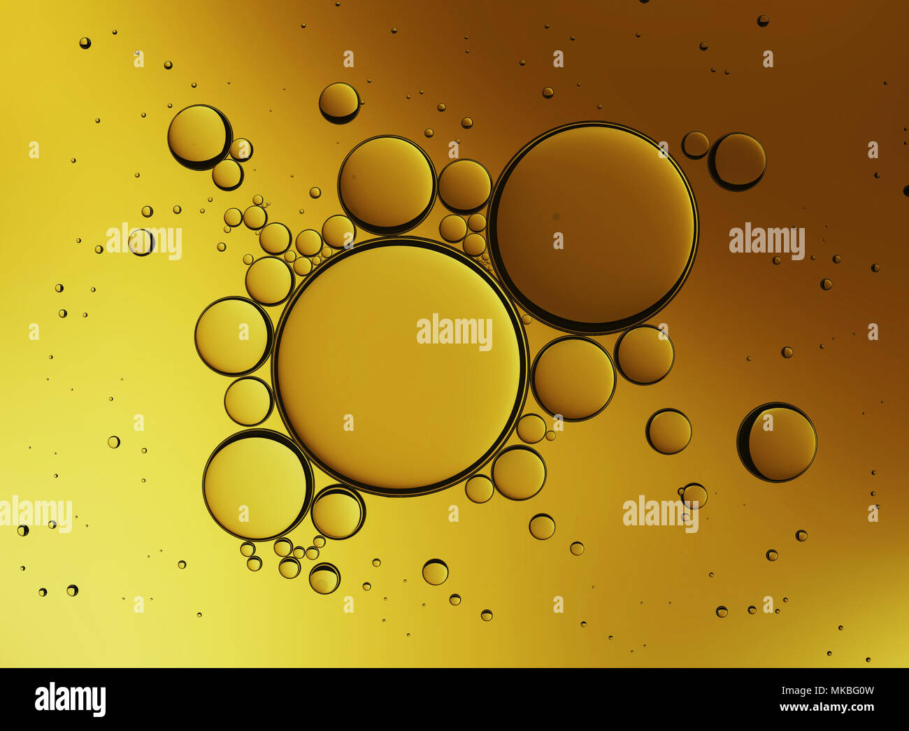 Oil Bubbles Isolated on White Background, Closeup Collagen Emulsion in ...