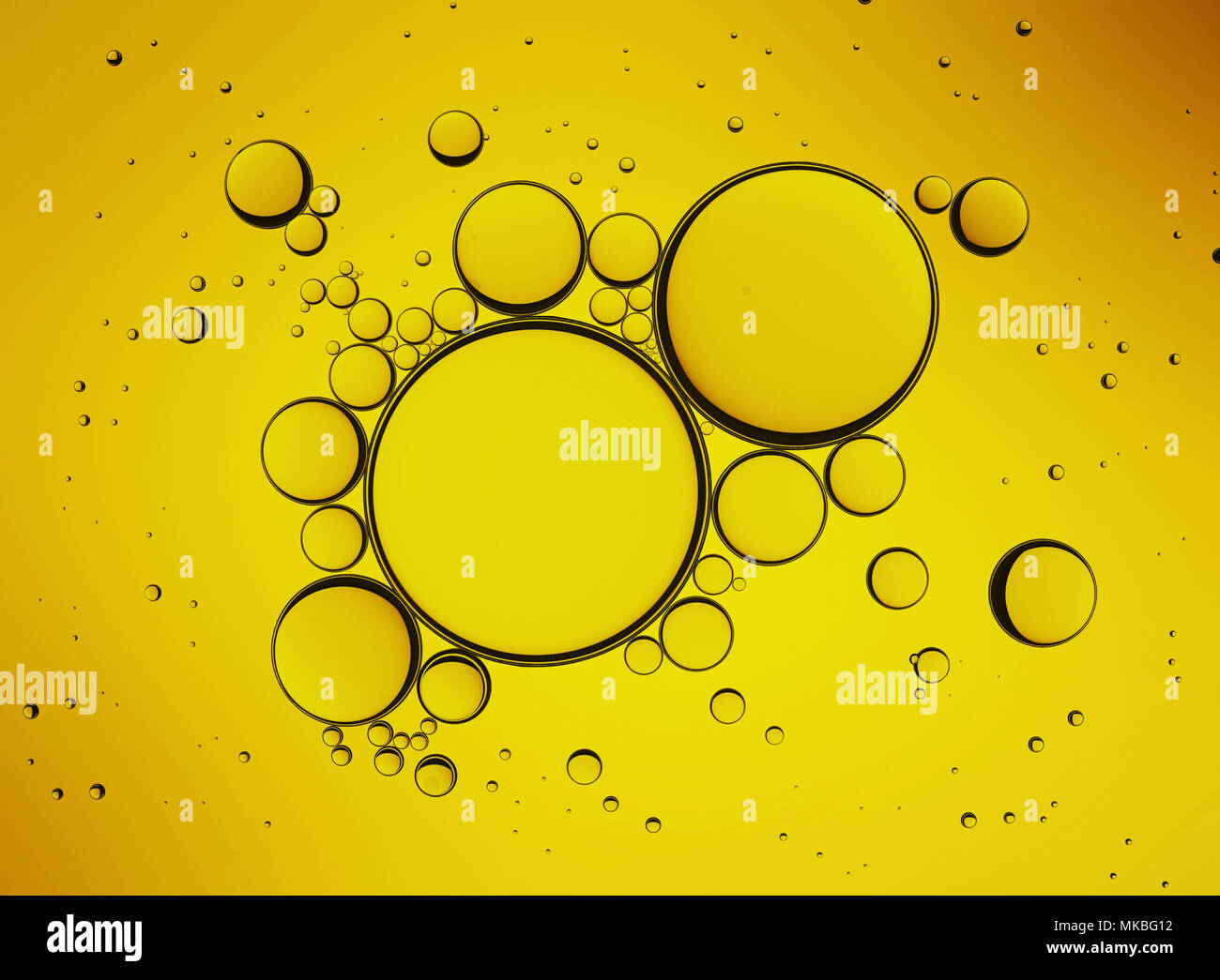 Oil Bubbles Isolated on White Background, Closeup Collagen Emulsion in ...
