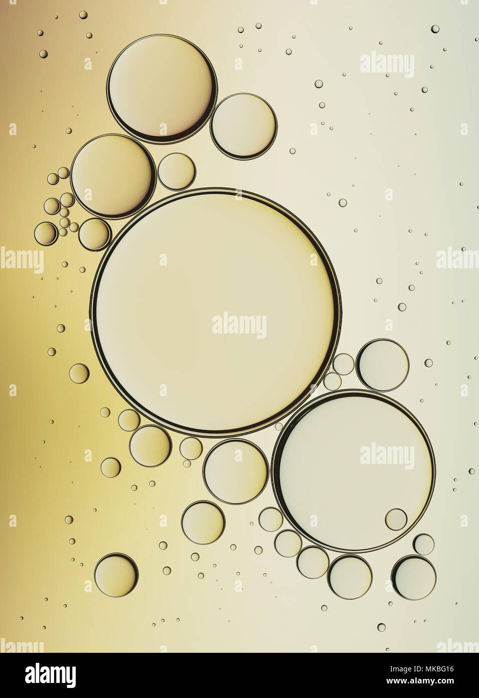 Oil Bubbles Isolated on White Background, Closeup Collagen Emulsion in ...