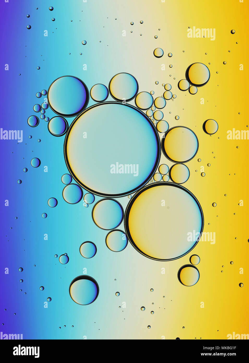 Oil Bubbles Isolated on White Background, Closeup Collagen Emulsion in ...