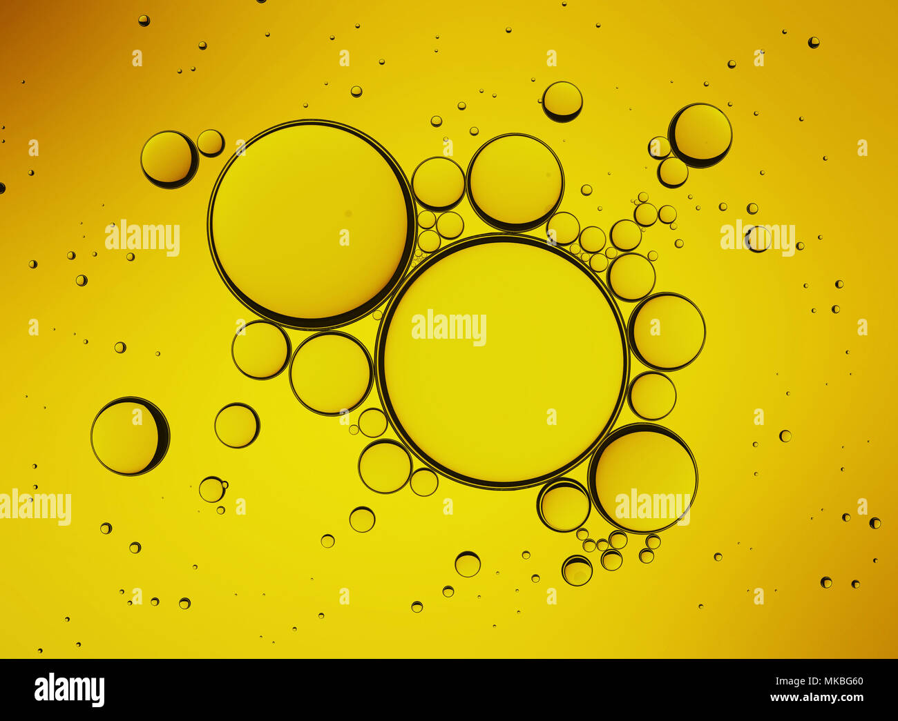 Oil Bubbles Isolated on White Background, Closeup Collagen Emulsion in ...